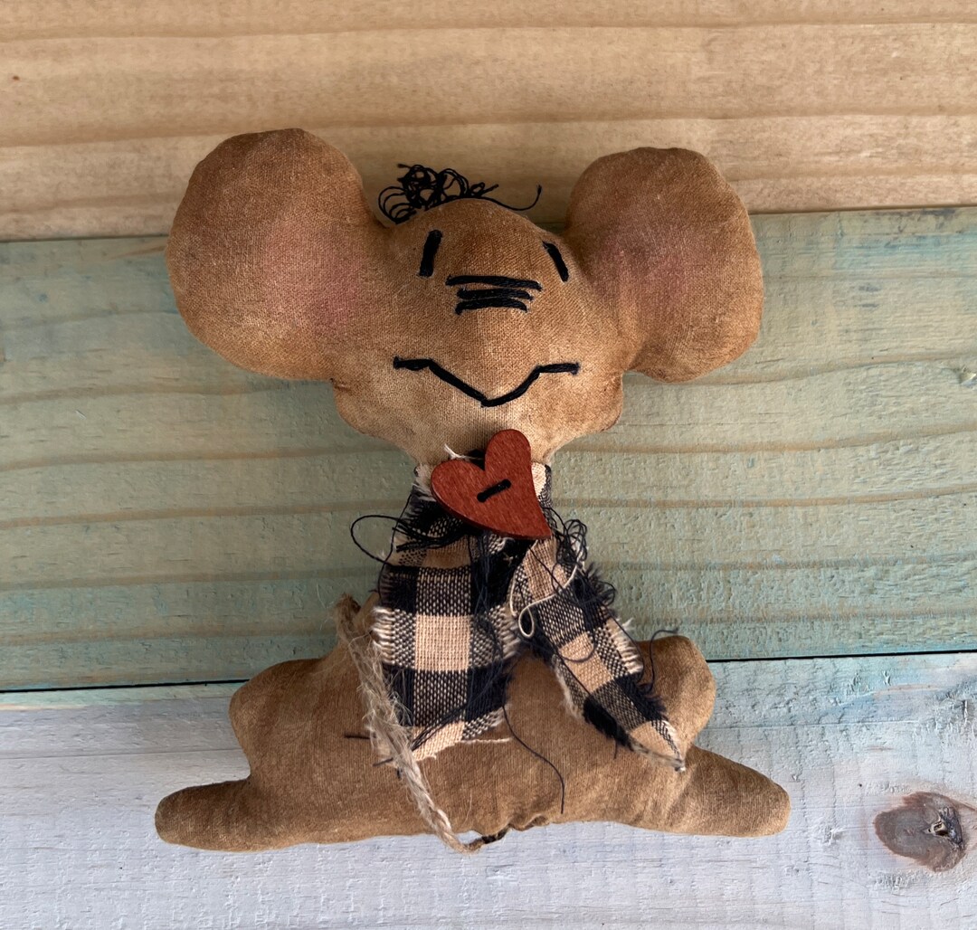 Primitive Country Mouse Bowl Filler, Rustic Mouse, Farmhouse Decor ...
