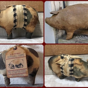 Primitive Pig Pattern | Prim Pig Digital Pattern - Etsy