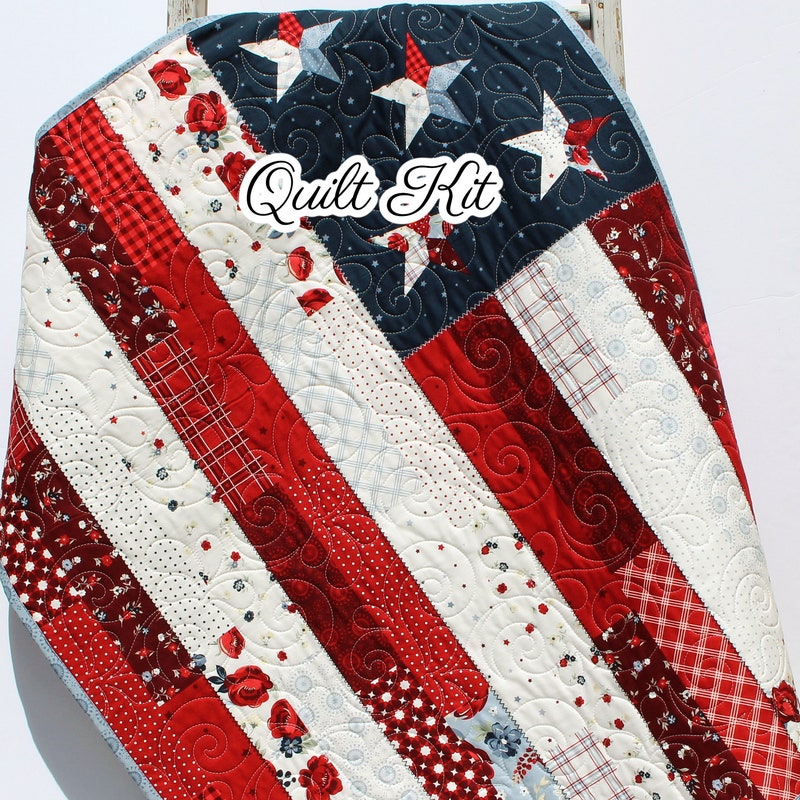 American Flag Quilt Pattern - Etsy
