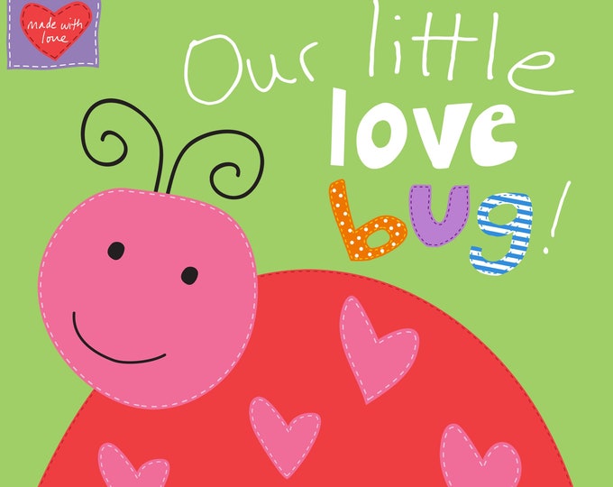 Book Panel Huggable & Loveable Our Little Love Bug by Sandra - Etsy