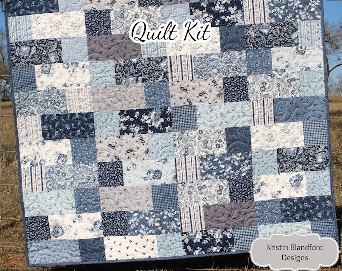 Throw Quilt Kit, Layer Cake Pattern, Blanket Quilt to Make Yourself ...