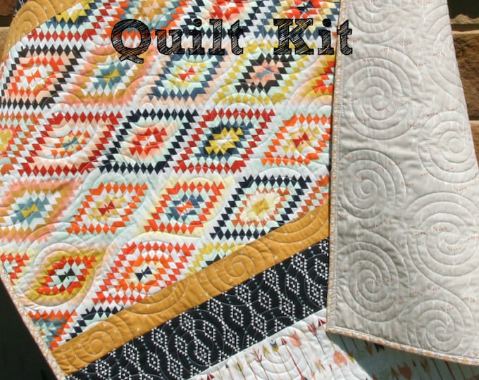 Aztec Quilt Kit, DIY Project, Art Gallery Fabrics, Wanderer, Arrows ...