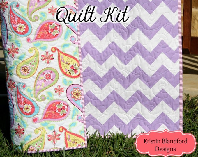 LAST ONE Quilt Kit Baby Cheater Panel Simple Quick Easy Baby Girl ...