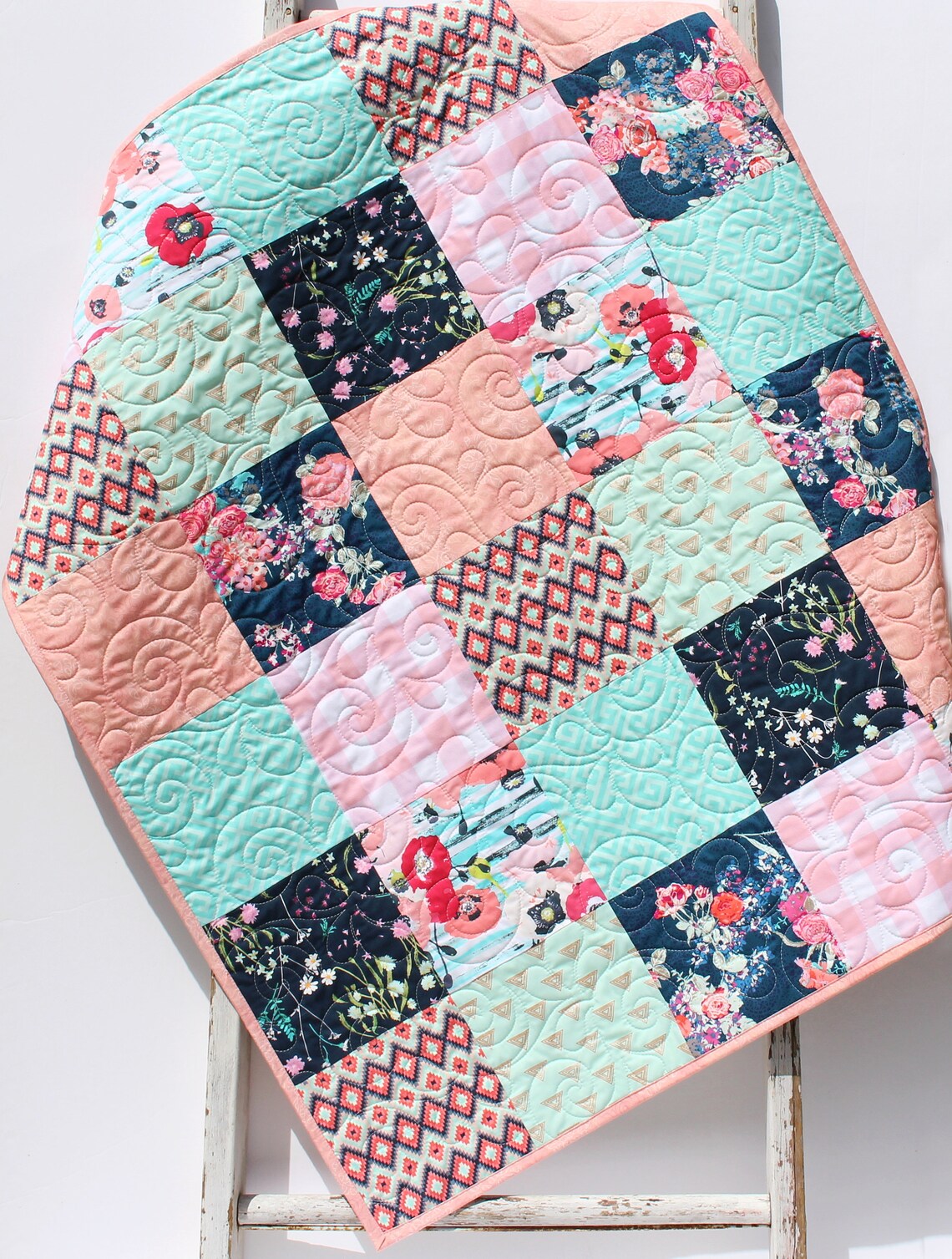 Quilt Kits Floral Nursery Crib Blanket DIY Do It Yourself Project Art ...