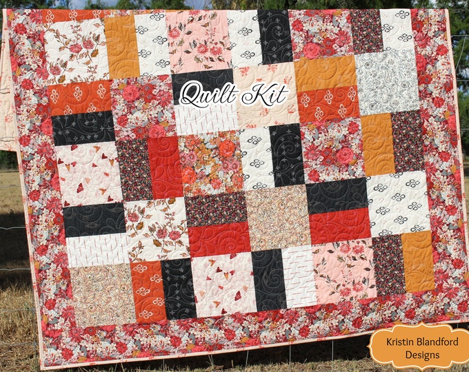 Throw Quilt Kit, Layer Cake Pattern, Blanket Quilt to Make Yourself ...