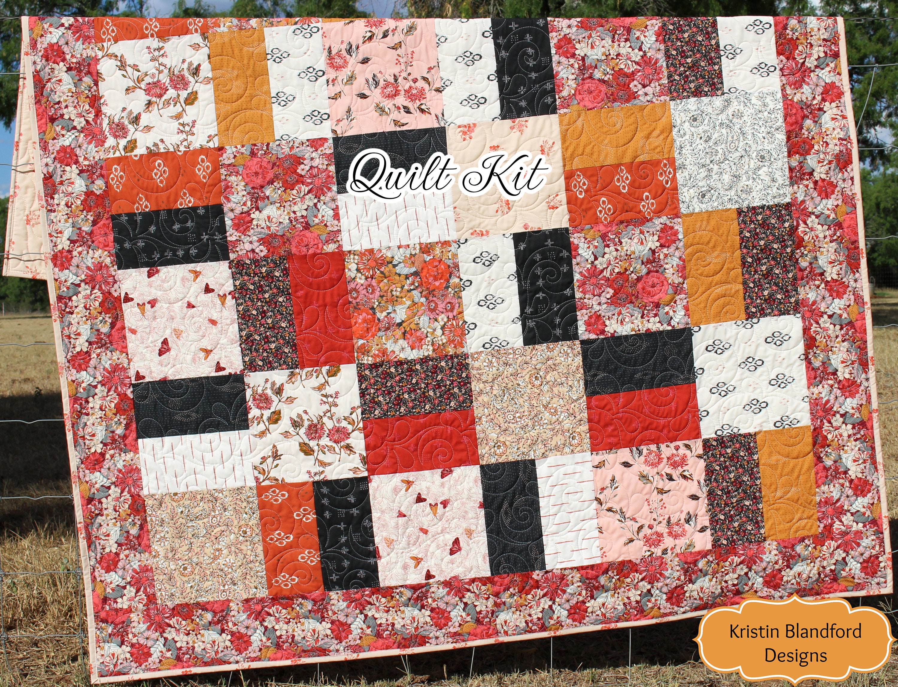 Throw Quilt Kit Layer Cake Pattern Blanket Quilt to Make Yourself ...