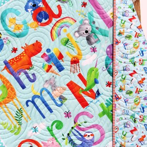 Abcs Quilt Kit Animals Letter Alphabet Crib Blanket Quilting DIY Sewing ...