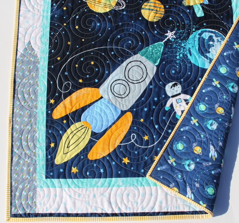Space Explorer Quilt Kit Baby Blanket Project Planets Science | Etsy