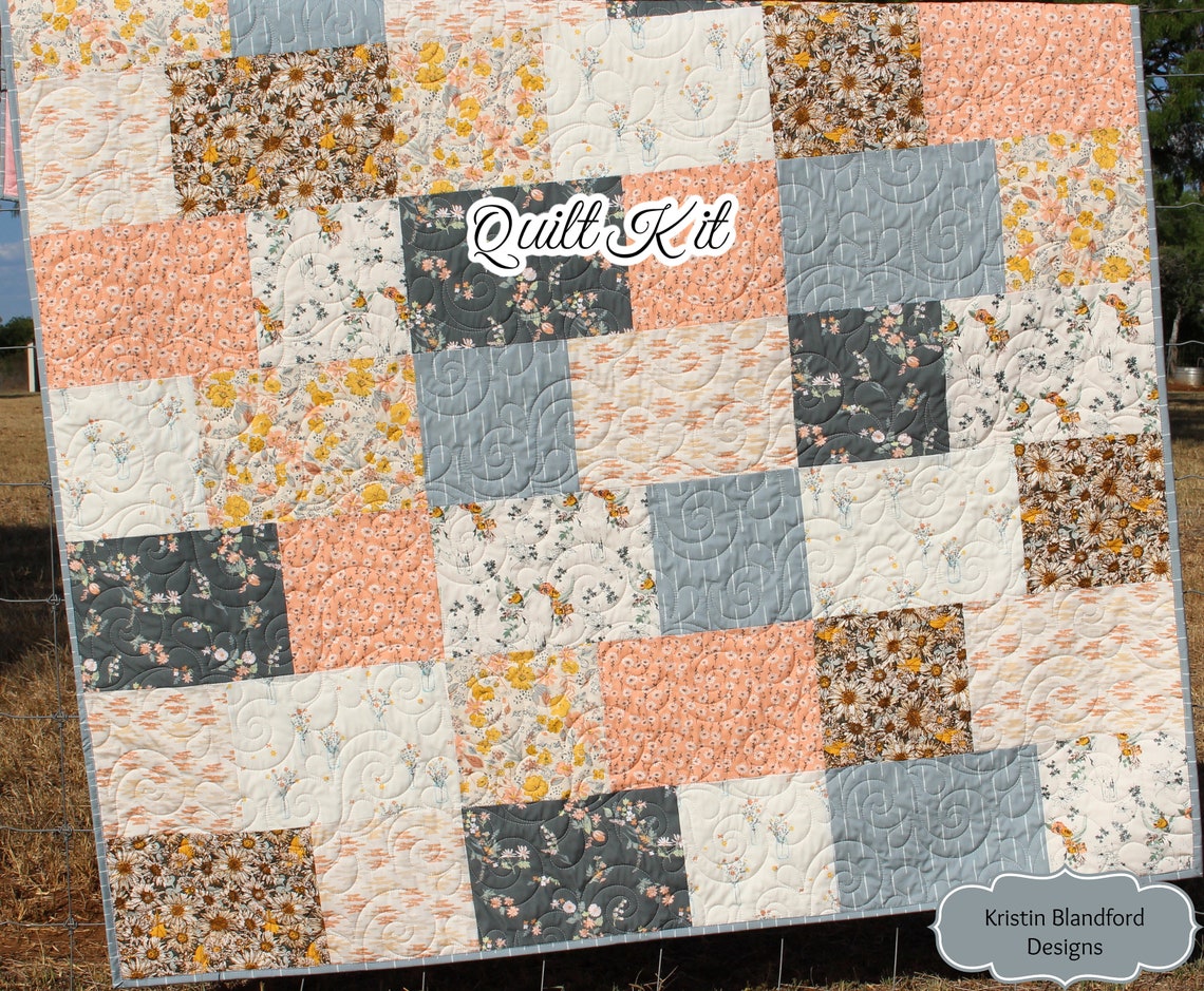 Throw Quilt Kit Layer Cake Pattern Blanket Quilt to Make - Etsy