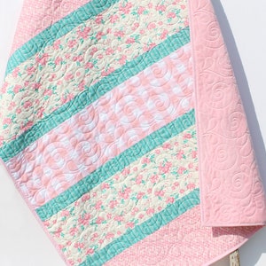 Sashed Stripes Quilt Pattern, Modern Strip Baby Toddler Size, Quilting ...