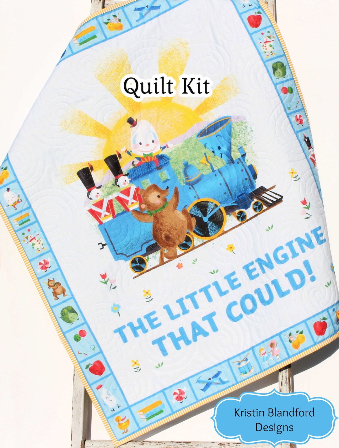 The Little Engine That Could Quilt Kit Panel Quick Easy Fun Beginner ...