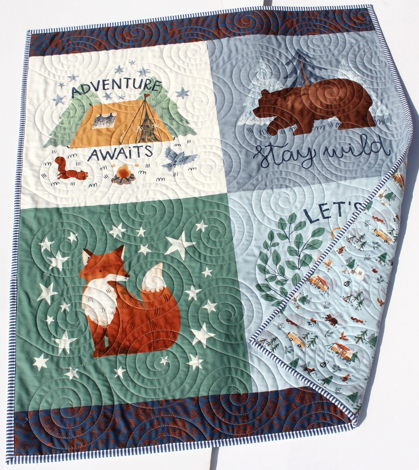 LAST ONE Woodland Quilt Kit Forest Animals Panel Nursery - Etsy