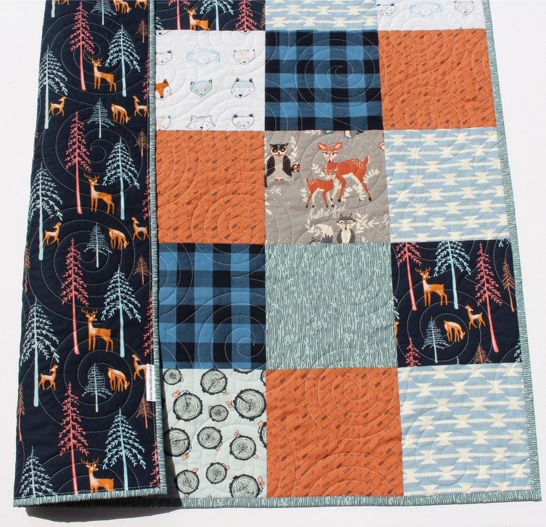 Little Forester Patchwork Quilt Kit in Baby Throw and Twin Sizes ...