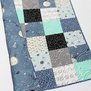 Space Quilt Kit, Baby Toddler Throw Twin Size, Stargazer Planets Moons ...