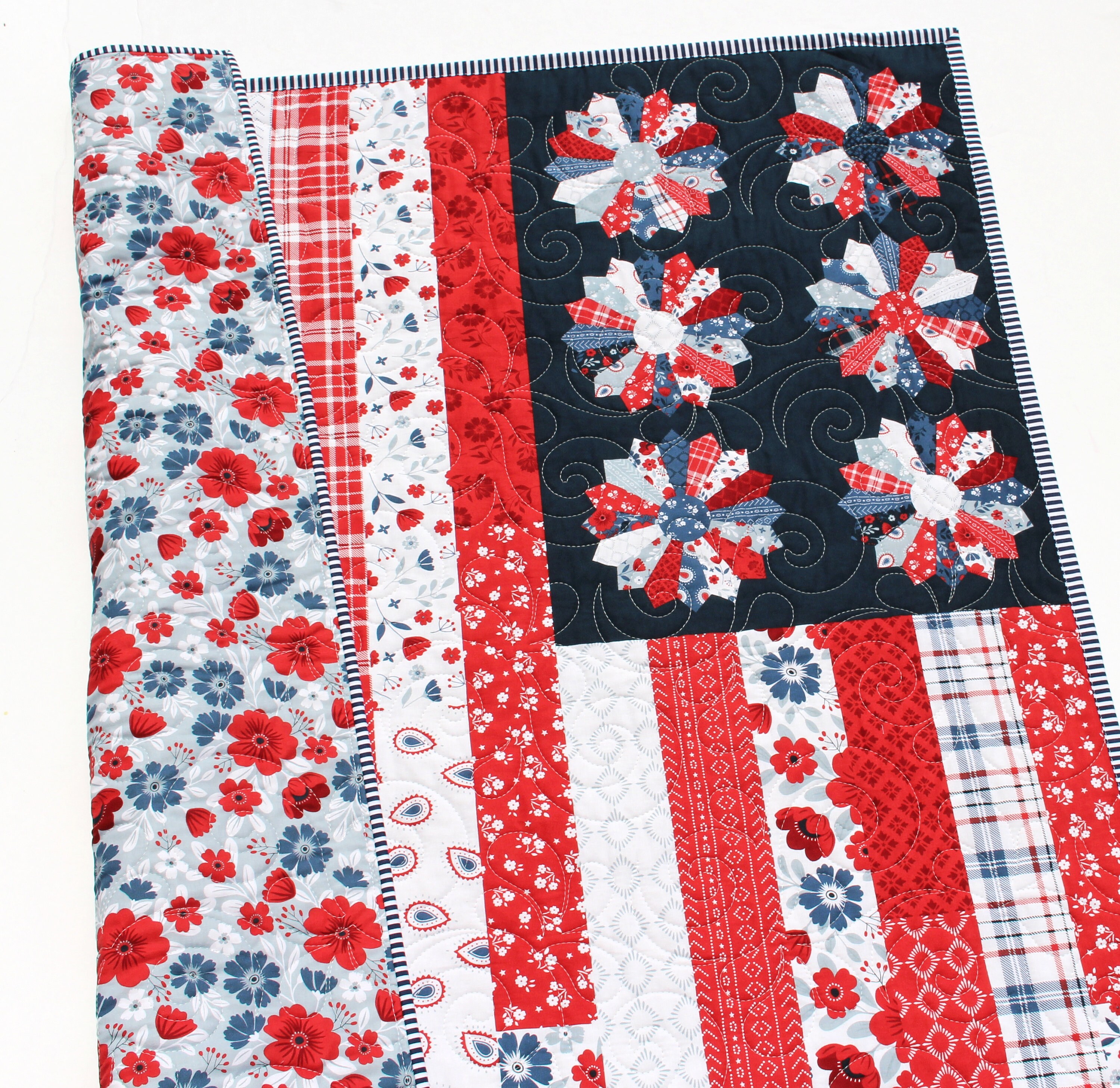 Flag Quilt Kit American Beauty USA American Faux Patchwork Riley Blake ...