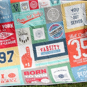 Volleyball Quilt Kit, Varsity Sports Throw Blanket, Sewing Project ...