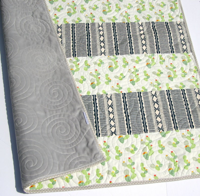 Cactus Quilt Kit, Nursery Baby Bedding, Blanket Project, Sewing Fabrics ...