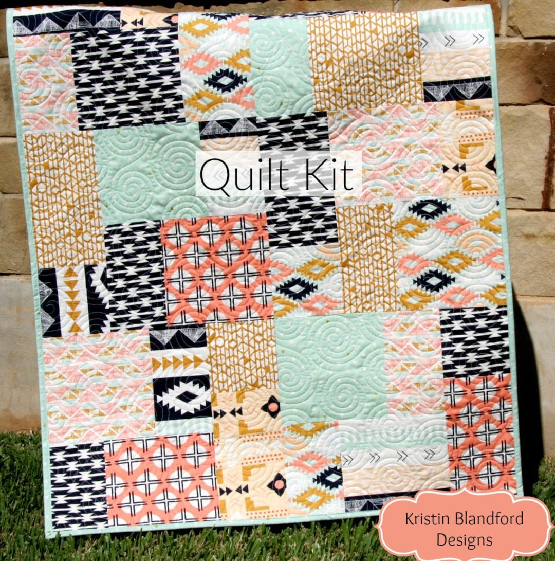 Arizona Quilt Kit, Tribal Baby Bedding Blanket Project, April Rhodes ...