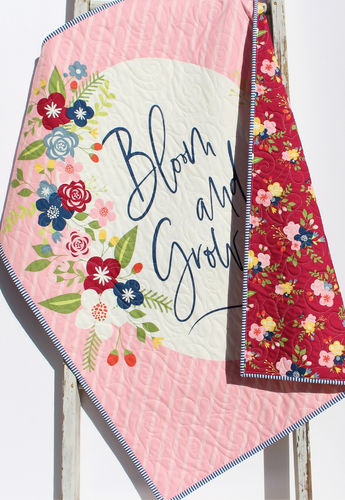 Baby Girl Panel Quilt Kit, Bloom and Grow Riley Blake Fabrics, Simple ...