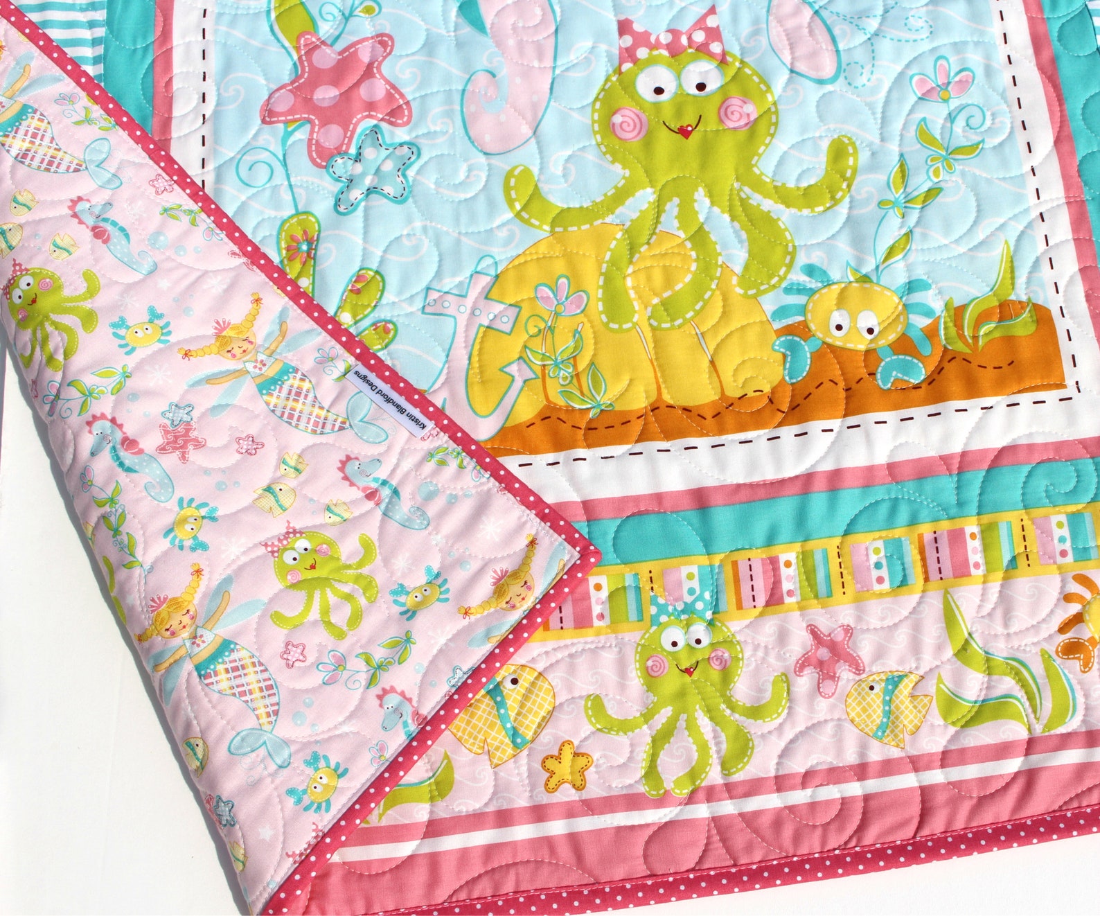 Mermaid Quilt Kit Girl Nautical Panel Quick Simple Beginner | Etsy