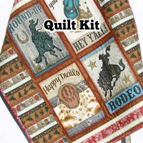 Ranch Rodeo Baby Quilt Kit Panel Quick Easy Beginner Sewing | Etsy