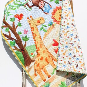 Jungle Party Quilt Kit Safari Animals Crib Blanket Quilting DIY Sewing ...