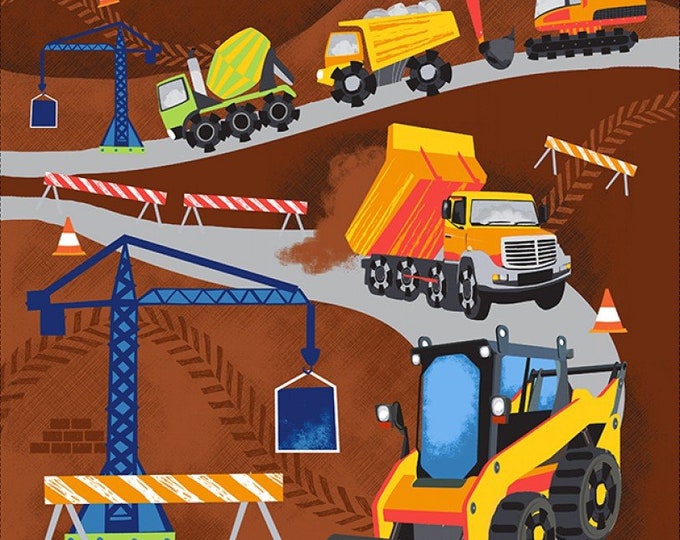 Timeless Treasures Dig It C6112 Multi Construction 24 - Etsy