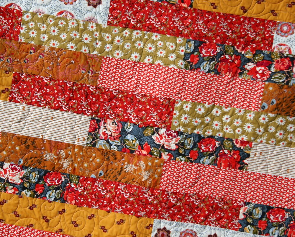 Strip Quilt Pattern All Strips Fat Quarters Striped Easy Simple Quick ...