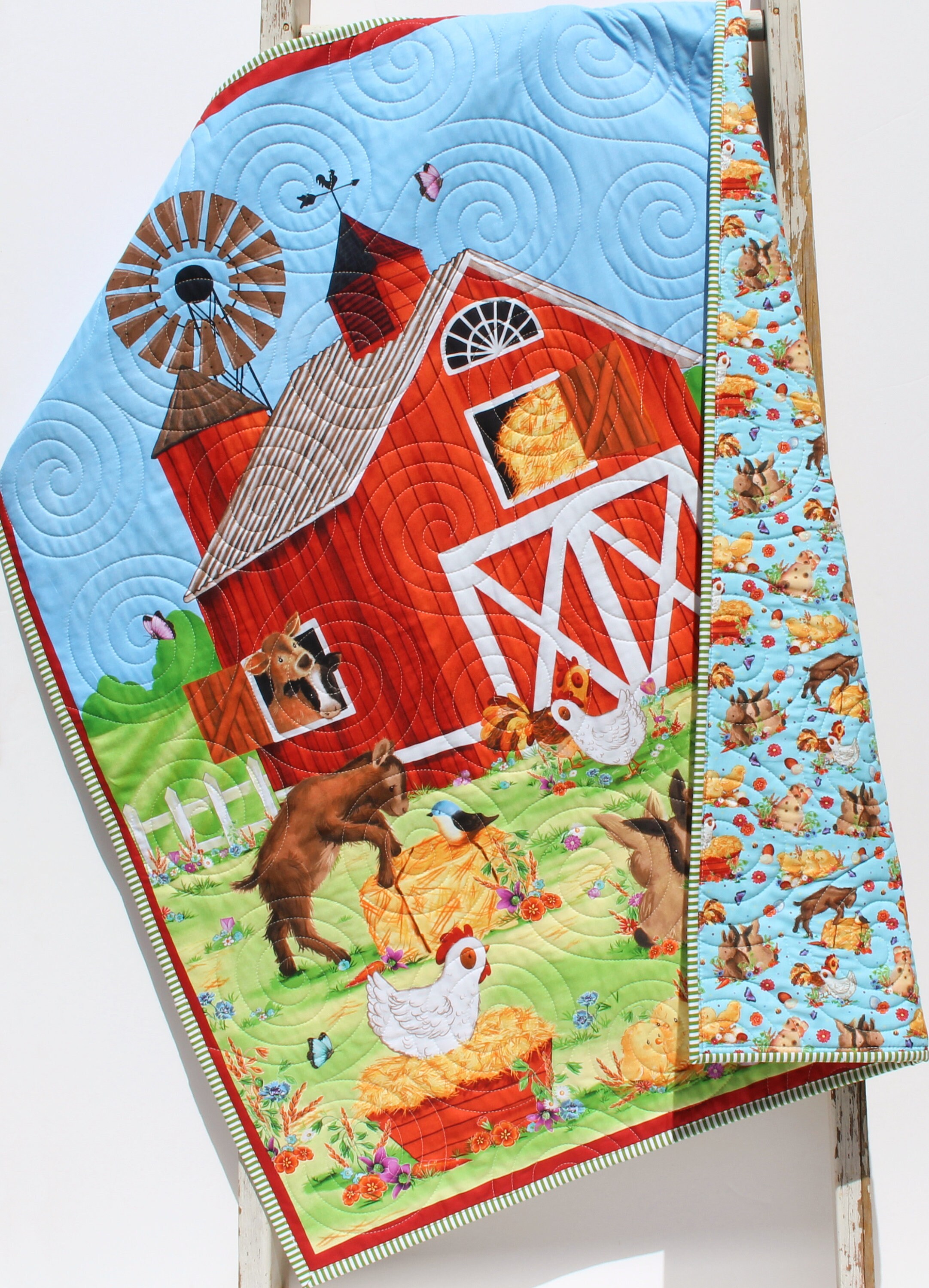 Farm Quilt Kit, Panel Quick Easy Fun, Beginner Project, Quilting ...