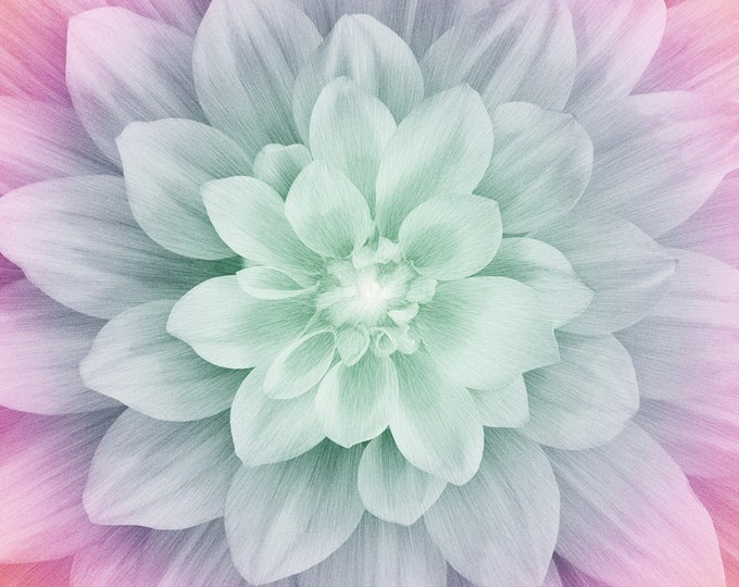 Hoffman Dream Big Floral PASTEL Spectrum Digital Print 42" Square Panel ...