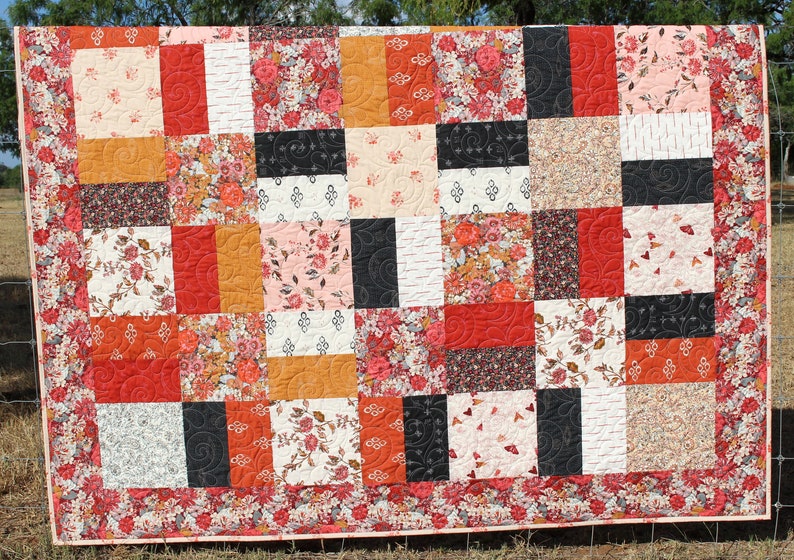 Throw Quilt Kit Layer Cake Pattern Blanket Quilt to Make - Etsy