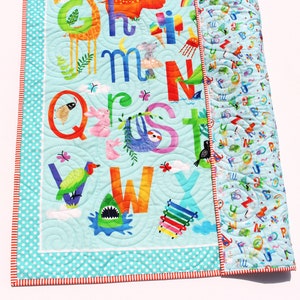 Abcs Quilt Kit Animals Letter Alphabet Crib Blanket Quilting DIY Sewing ...