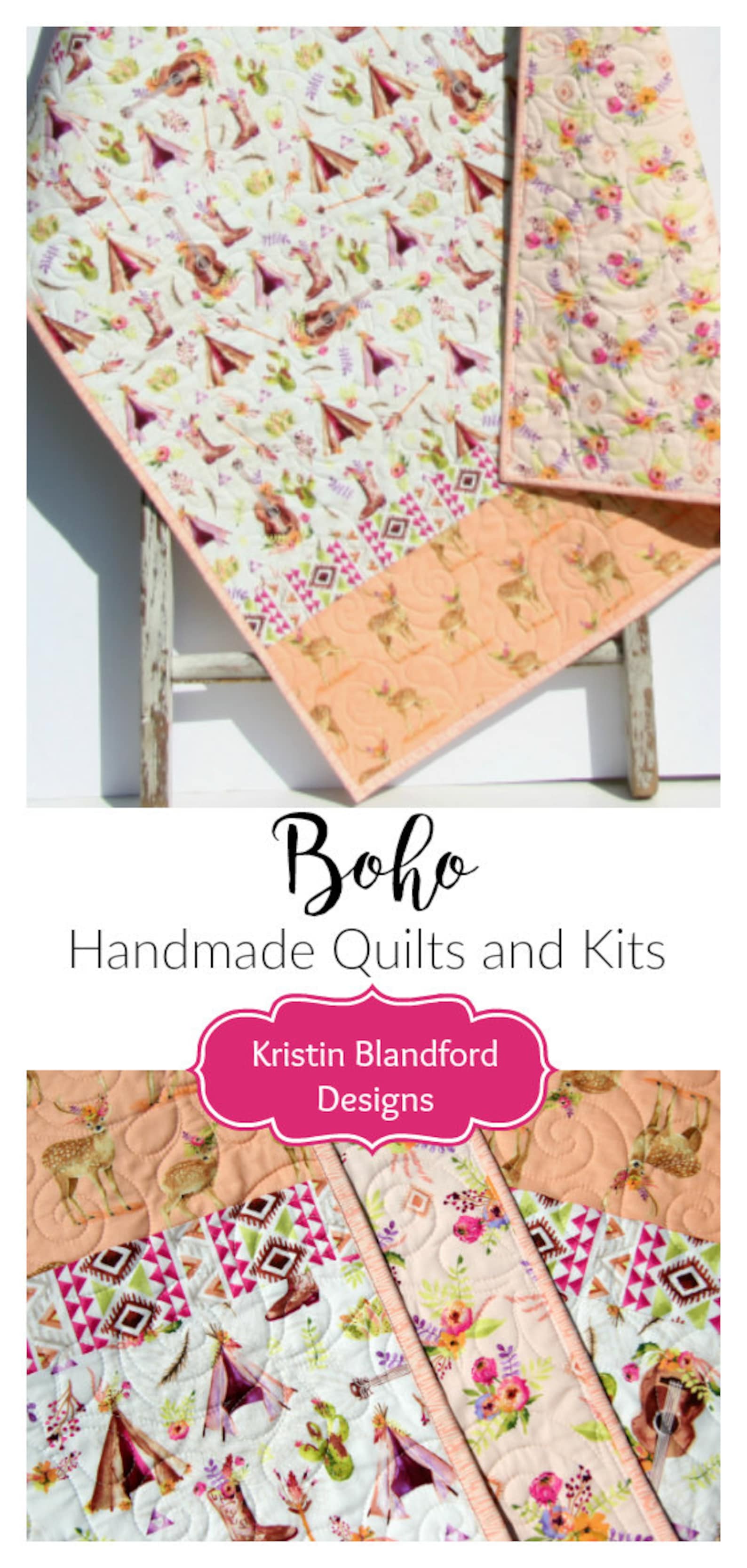 Boho Quilt Kit DIY Project Easy Beginner Striped Pattern | Etsy