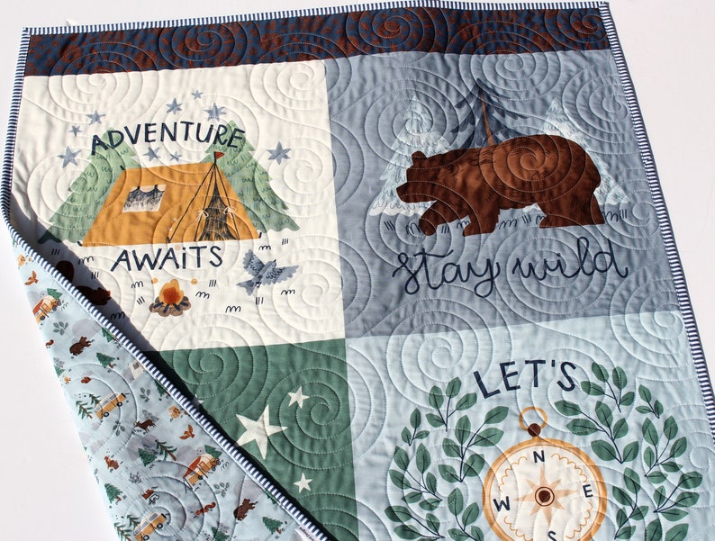 LAST ONE Woodland Quilt Kit Forest Animals Panel Nursery - Etsy