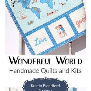 World Map Baby Quilt Kit – Our Wonderful World Quilt Kit – Kids World ...