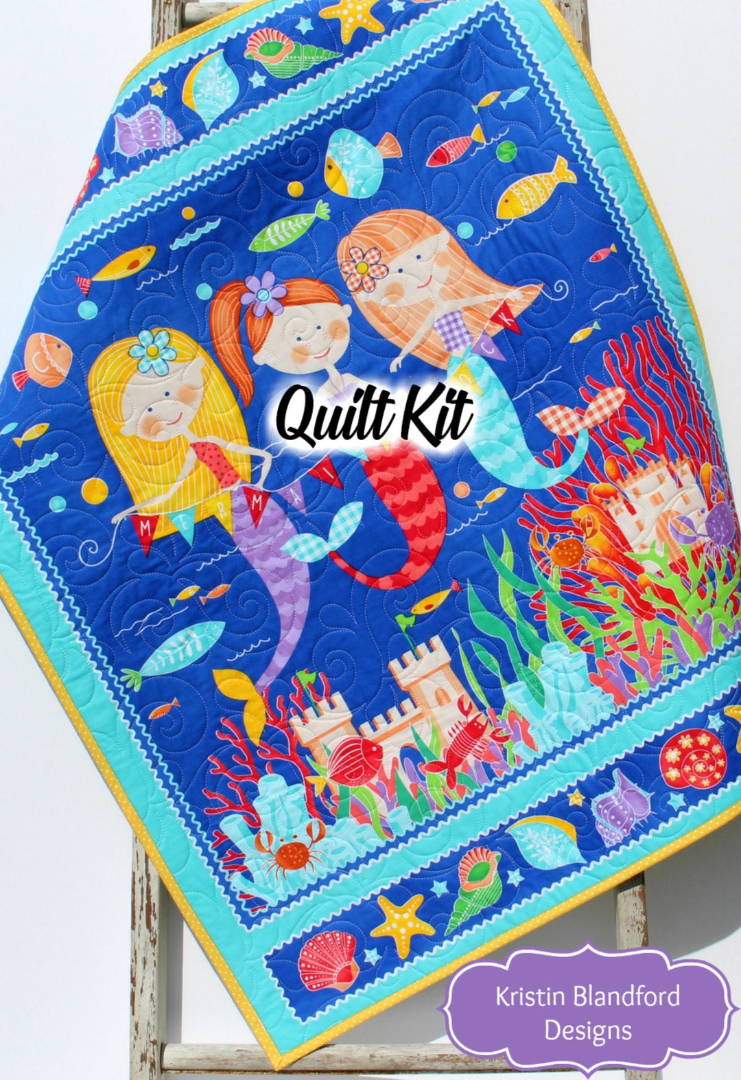 Mermaids Quilt Kit, Baby Sewing Project to Make Yourself, Girls Baby ...