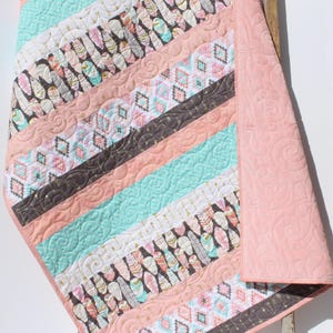 Striped Quilt Pattern Fun Easy Quick Simple Baby Toddler Lap Size ...