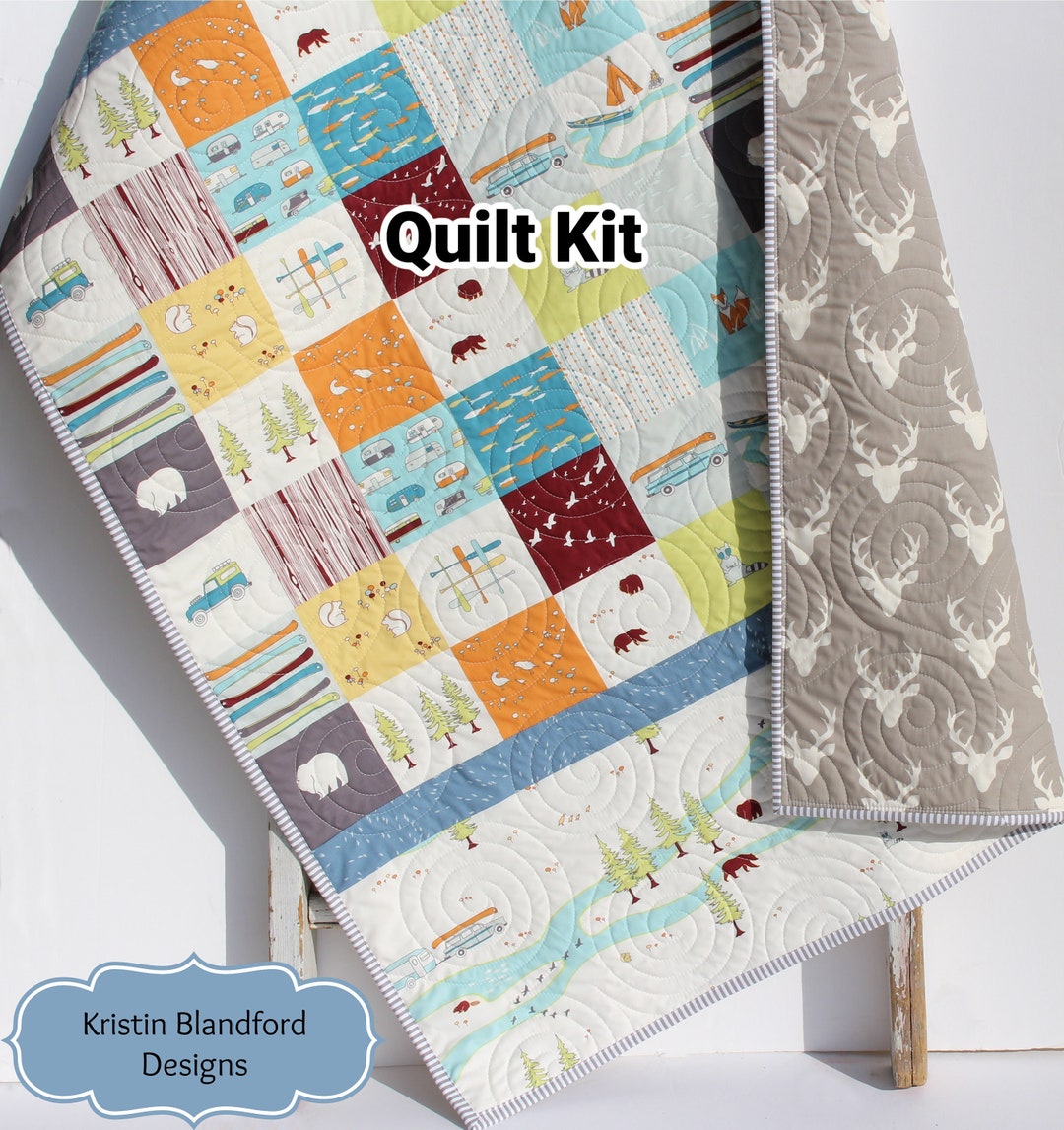 Camp Sur Quilt Kit, Big Sur Birch Fabrics, Beginner Quilting Project ...