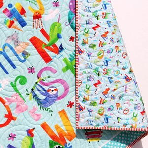 Abcs Quilt Kit Animals Letter Alphabet Crib Blanket Quilting DIY Sewing ...