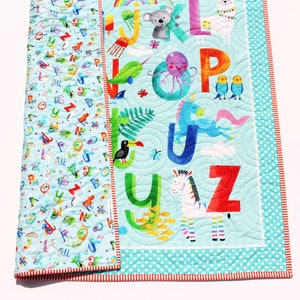 Abcs Quilt Kit Animals Letter Alphabet Crib Blanket Quilting DIY Sewing ...