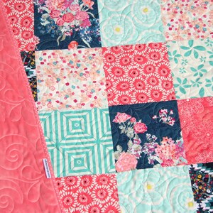 Minky Quilt Kits to Make, Floral Fabrics, Modern Quilt Pattern, Soft ...