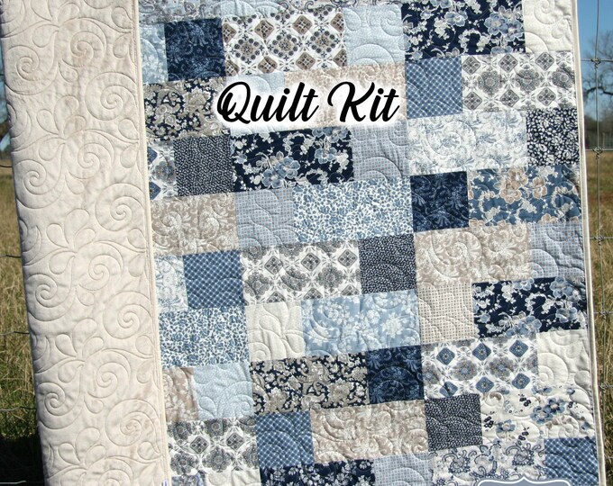 Throw Quilt Kit, Layer Cake Pattern, Blanket Quilt to Make Yourself ...