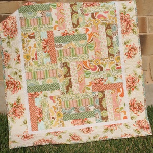 Derailed Quilt Pattern PDF File Jelly Roll Baby and Throw Sizes Designs ...