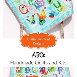 Abcs Quilt Kit Animals Letter Alphabet Crib Blanket Quilting DIY Sewing ...