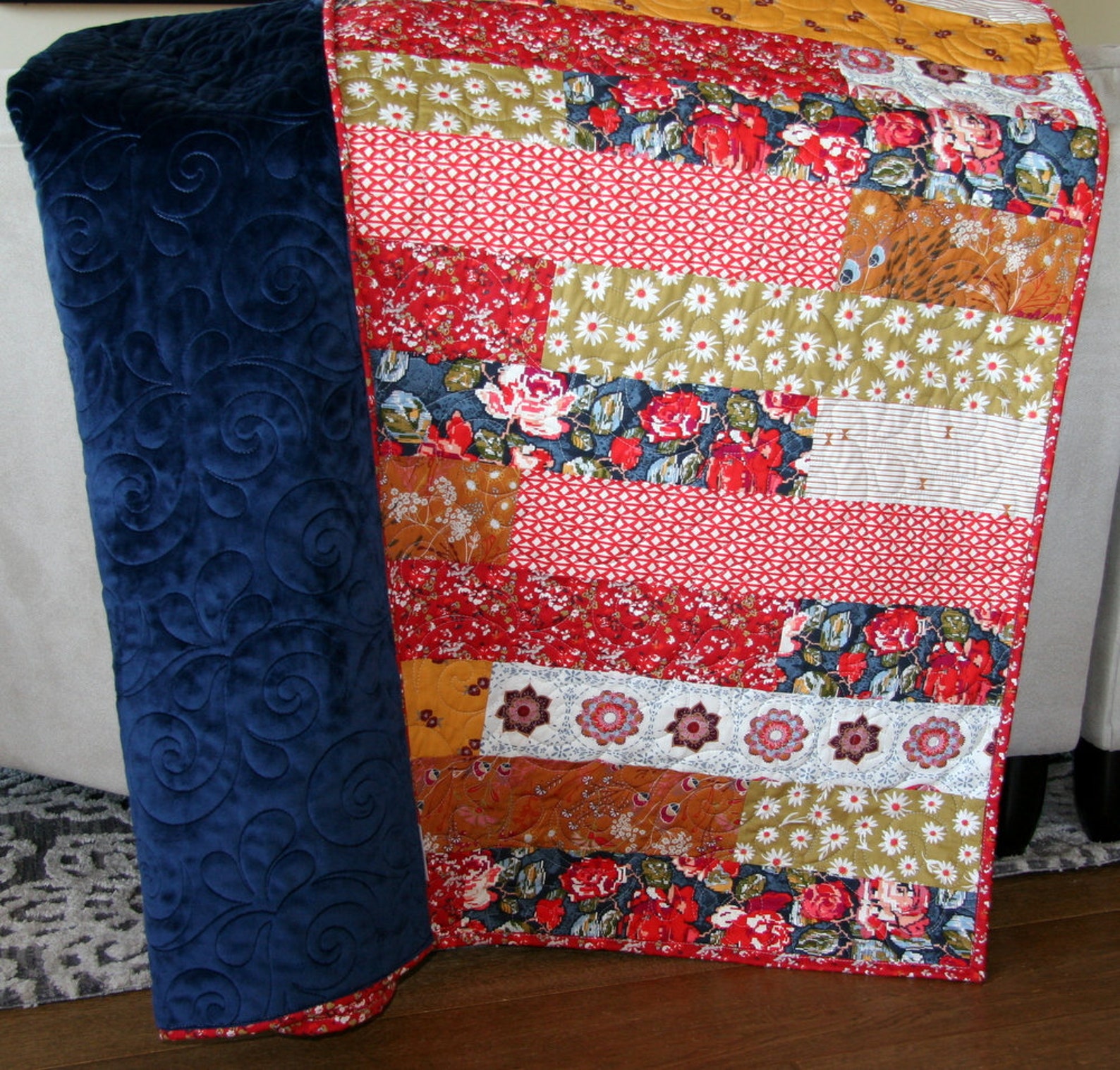 Strip Quilt Pattern All Strips Fat Quarters Striped Easy Simple Quick ...