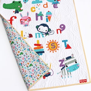 Alphabet Quilt Kit, Let's Play Abcs Baby Newborn Boy or Girl Animals ...