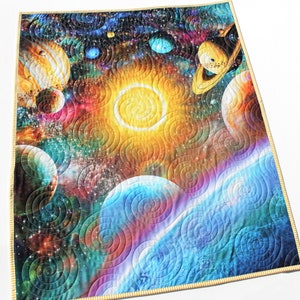 Space Quilt Kit Baby Blanket Project Planets Science Bedding Outerspace ...