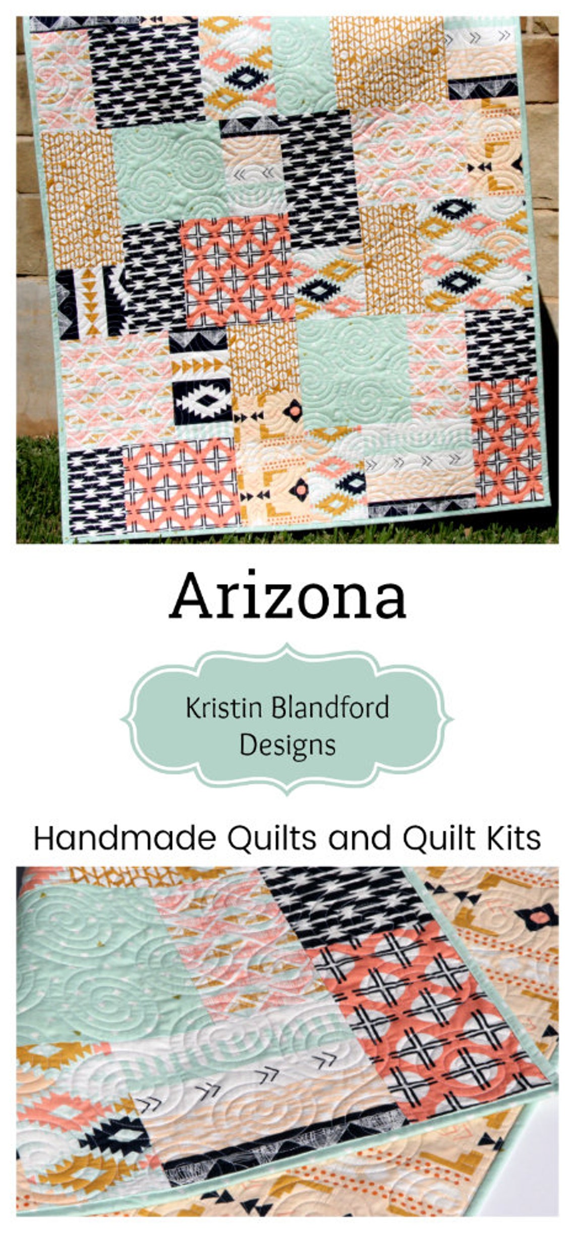 Arizona Quilt Kit Tribal Baby Bedding Blanket Project April | Etsy