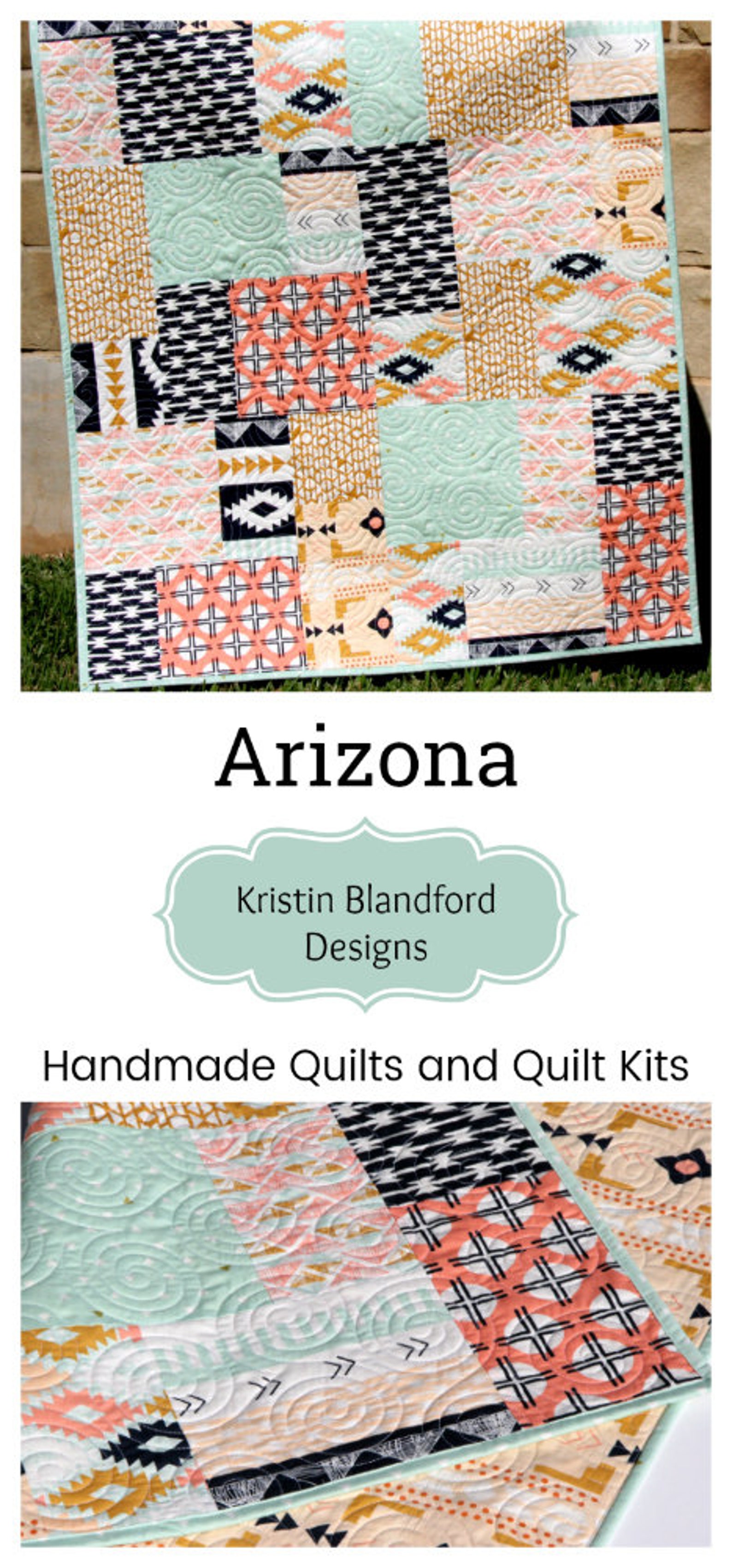 Arizona Quilt Kit Tribal Baby Bedding Blanket Project April | Etsy