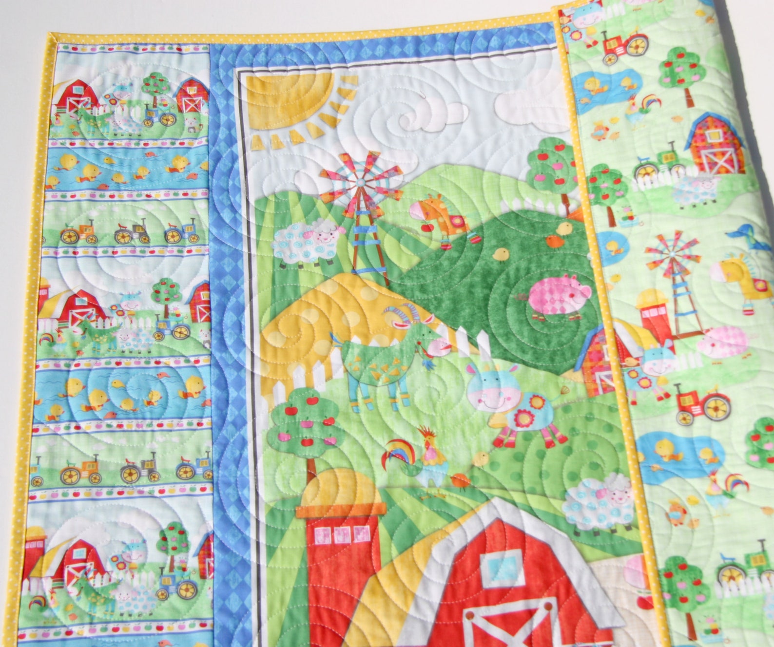Farm Quilt Kit, Barnyard Animals, Boy or Girl Blanket, Country Barn ...
